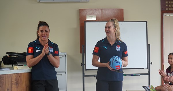 NSW Origin stars Millie Elliott and Kezie Apps begin their tour or ...