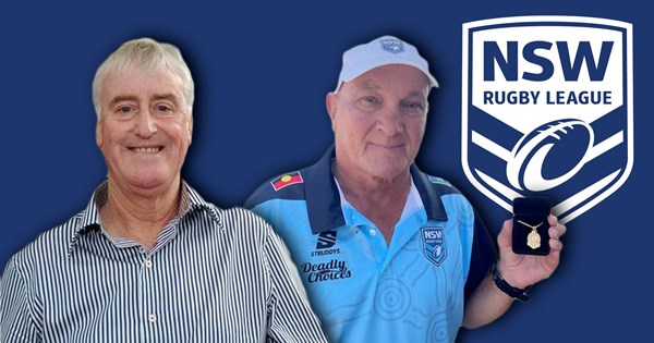 The two new NSWRL Life Members in 2023 are Geoff Carr and Scott Mieni ...